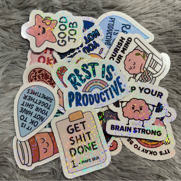Party Supplies | Mental Health Set Of 2 Mystery Sticker Pack | Poshmark